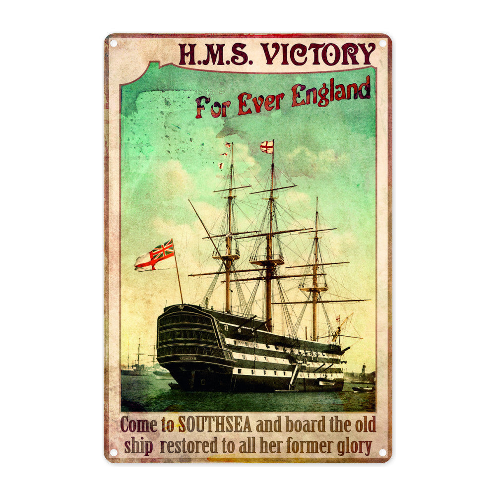 HMS Victory, Southsea - Metal Sign – Love Your Location