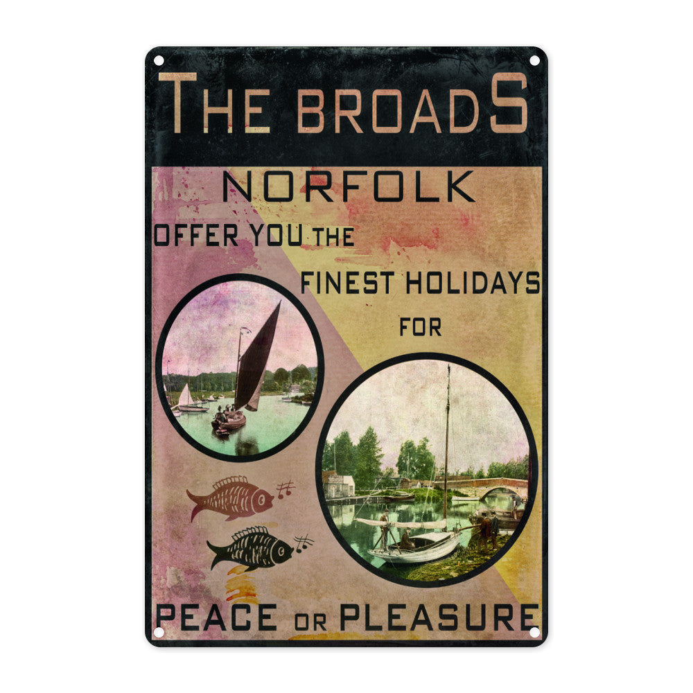 Norfolk Broads - Metal Sign – Love Your Location