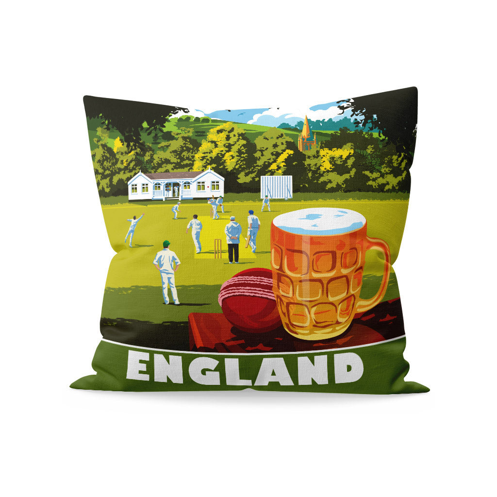 England Village Cricket Cushion – Love Your Location