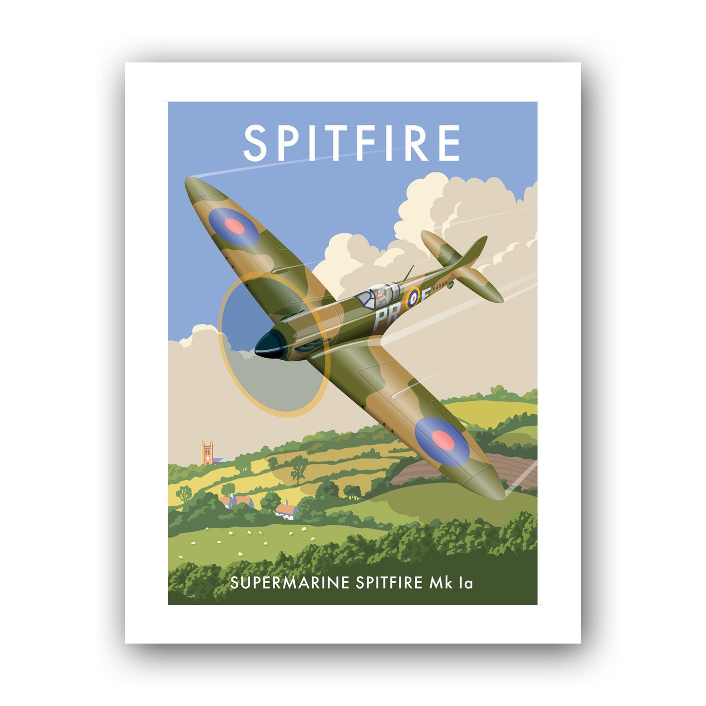 Spitfire, Supermarine Spitfire Mk Ia Art Print – Love Your Location