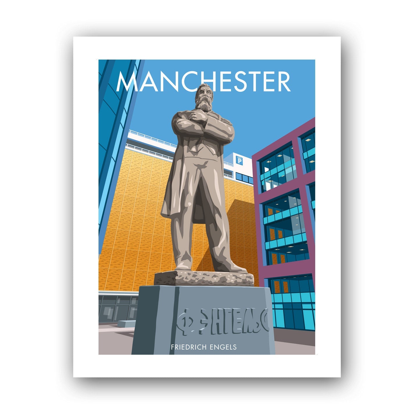 Friedrich Engels Statue, Manchester Art Print – Love Your Location