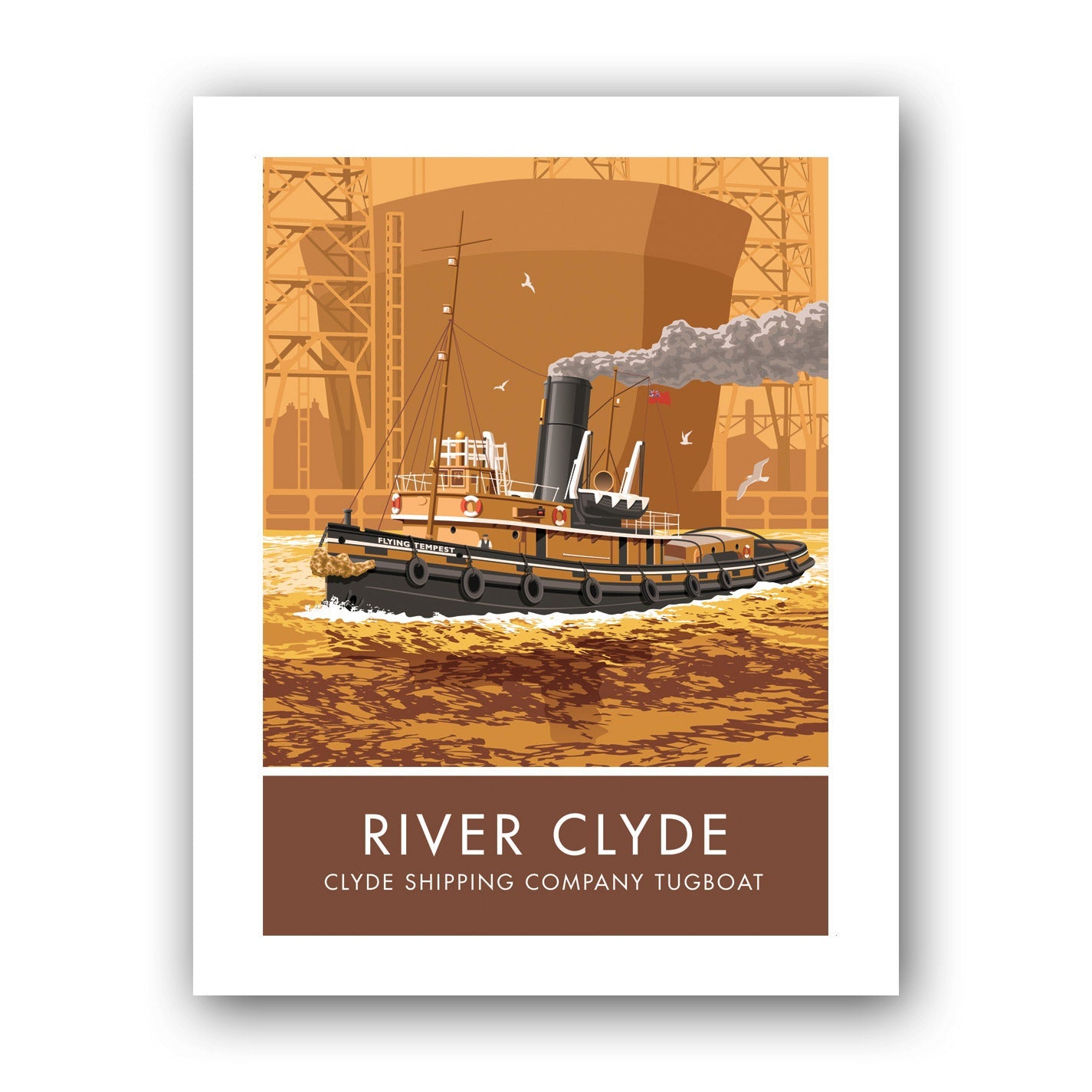 Clyde Shipping Company Tugboat, River Clyde Art Print – Love Your Location