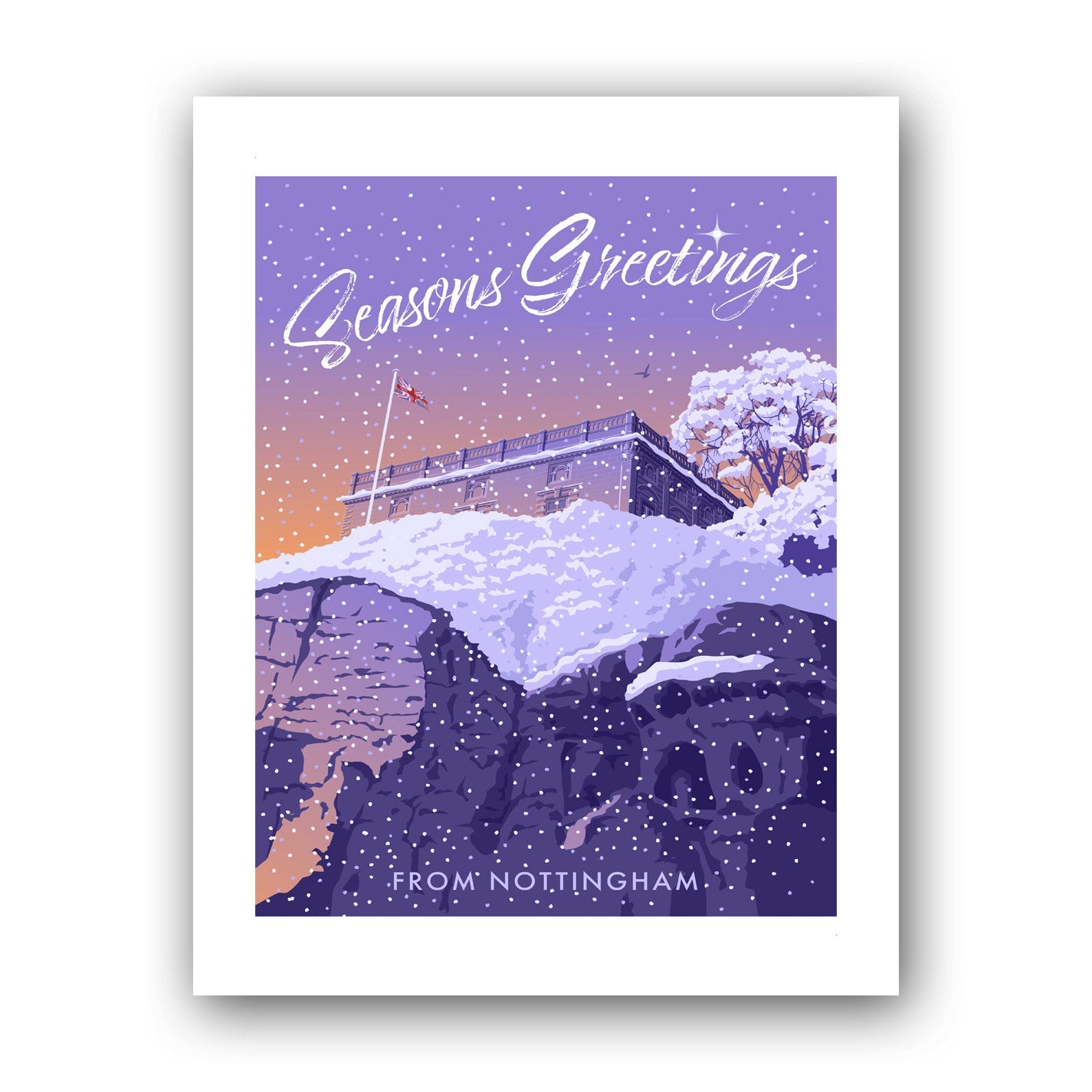 Seasons Greetings from Nottingham Art Print – Love Your Location
