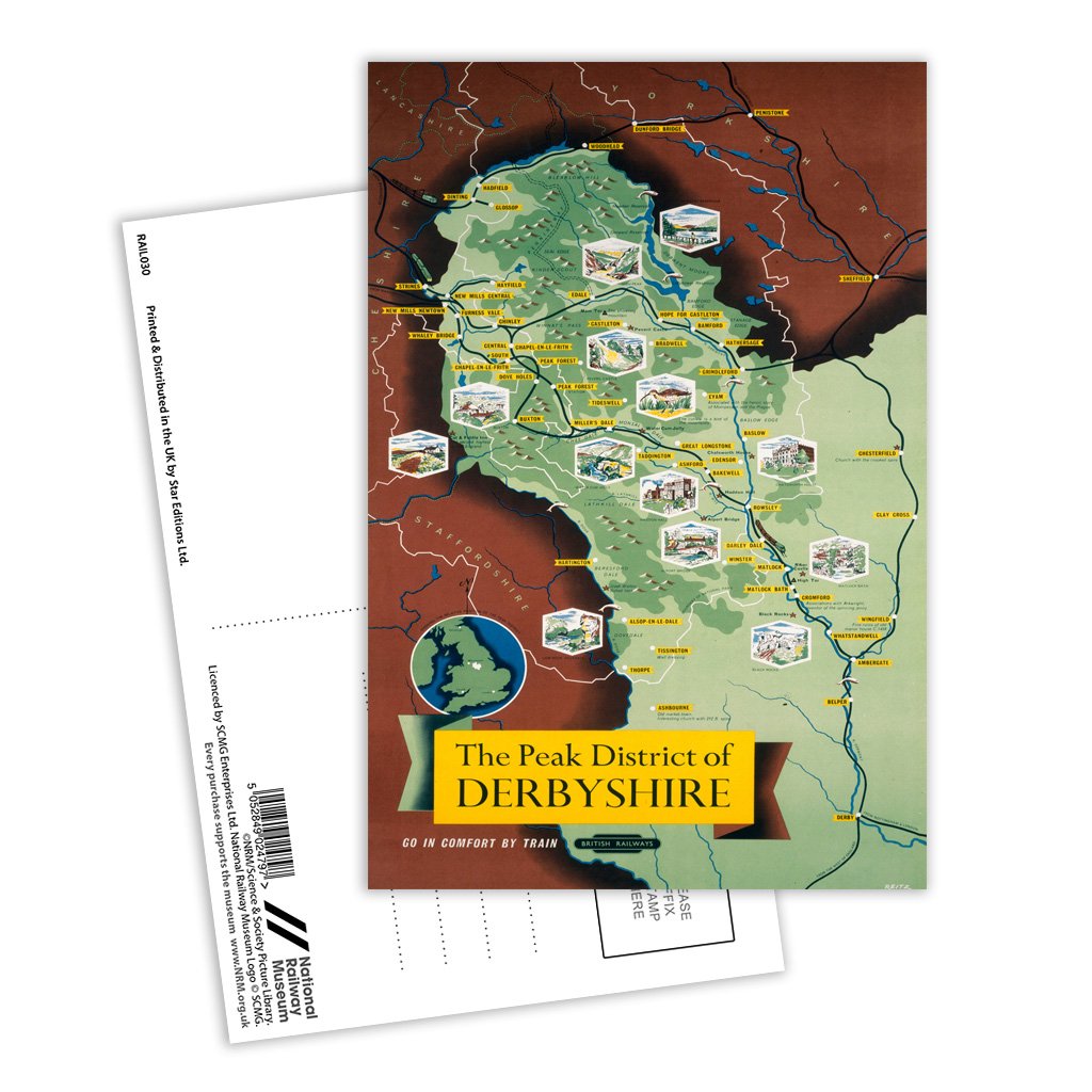 The Peak District of Derbyshire Postcard Pack of 8 – Love Your Location