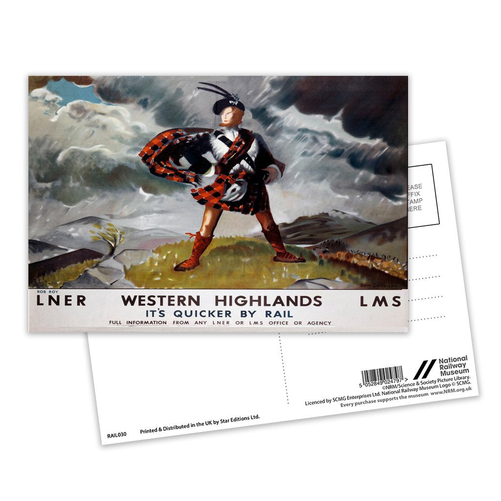 Western Highlands - Its Quicker by Rail Postcard Pack of 8 – Love Your ...