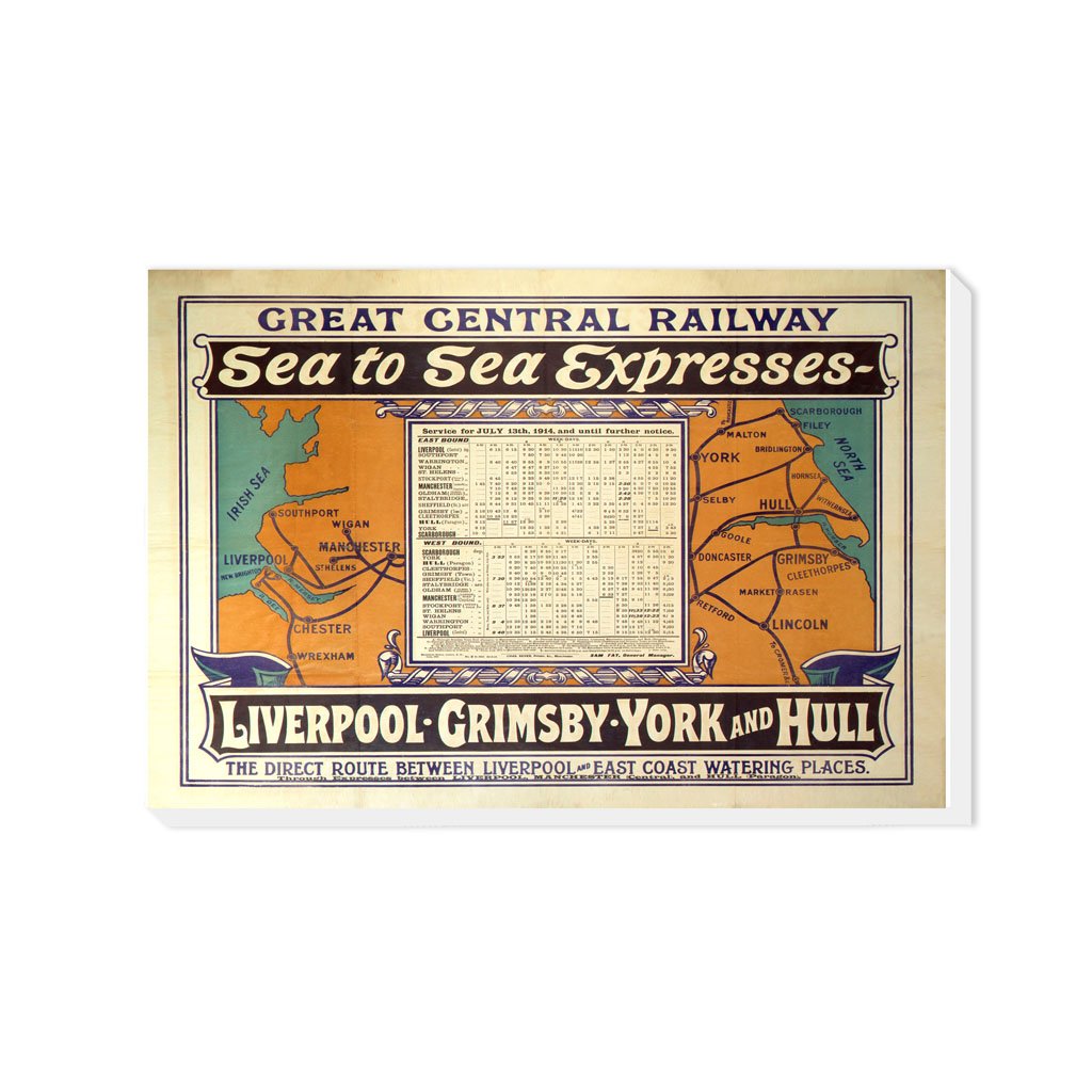 Sea to Sea Express, Liverpool - Grimsby - York and Hull - Canvas – Love ...