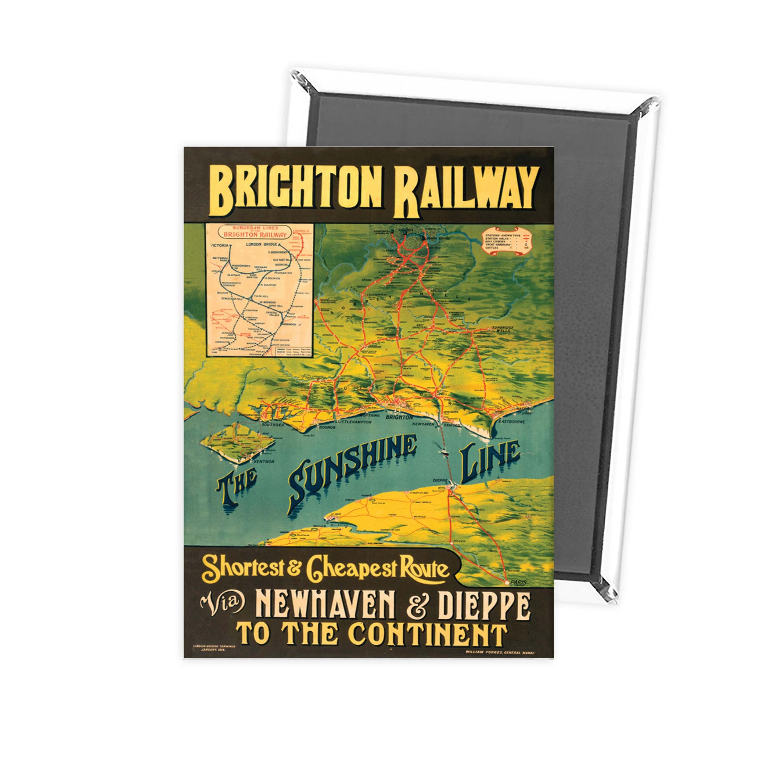 Brighton Railway Newhaven and Dieppe Magnet – Love Your Location