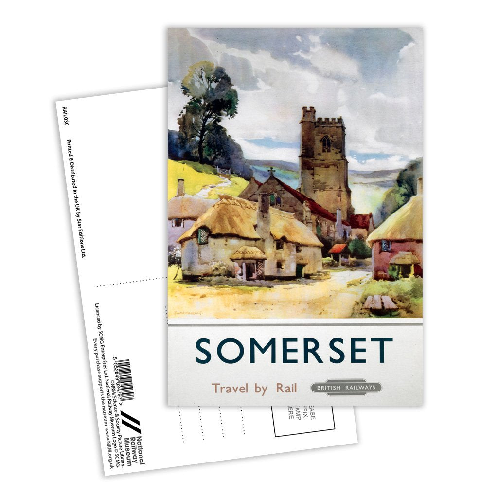 Somerset, Travel by Rail Postcard Pack of 8 – Love Your Location