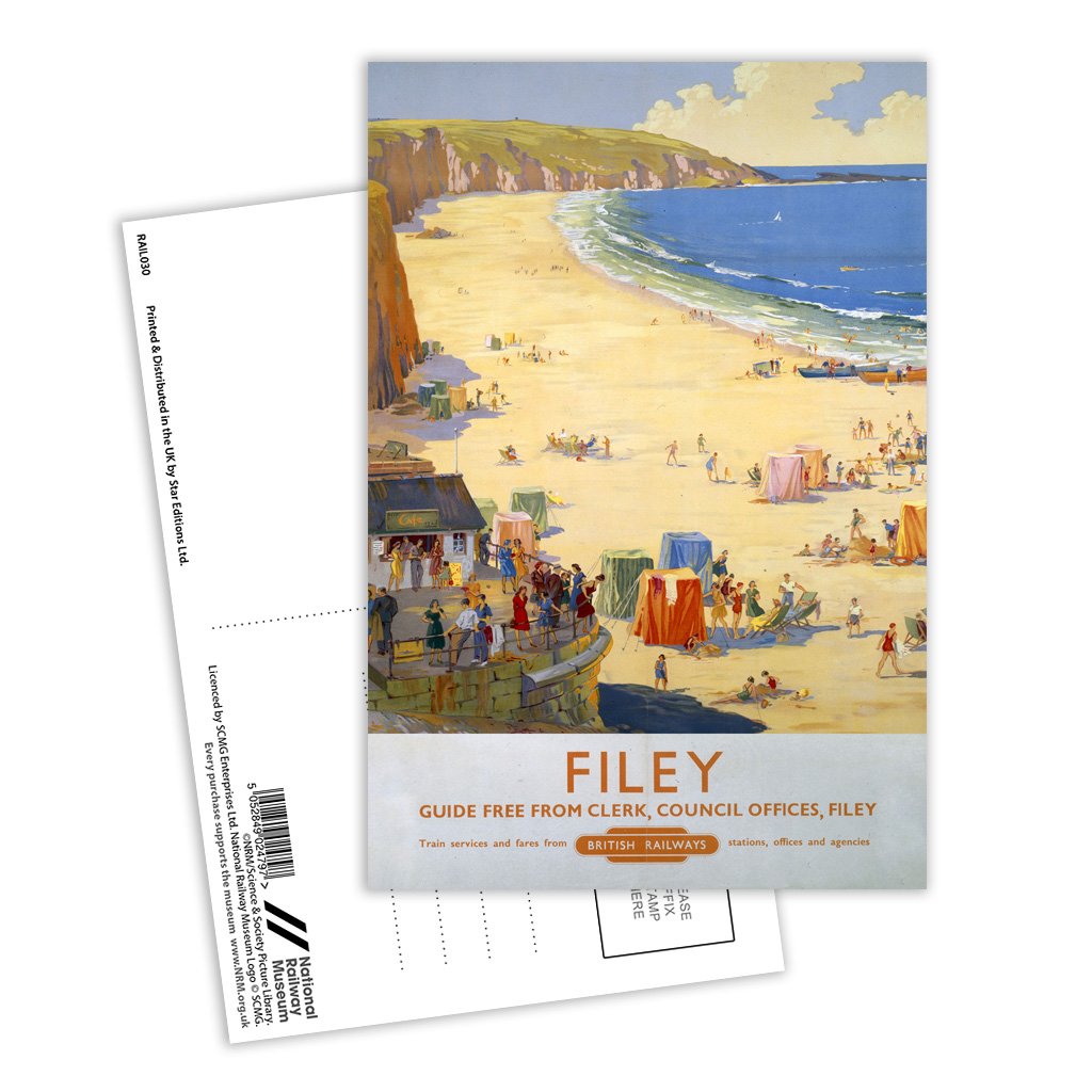 Filey Postcard Pack of 8 – Love Your Location