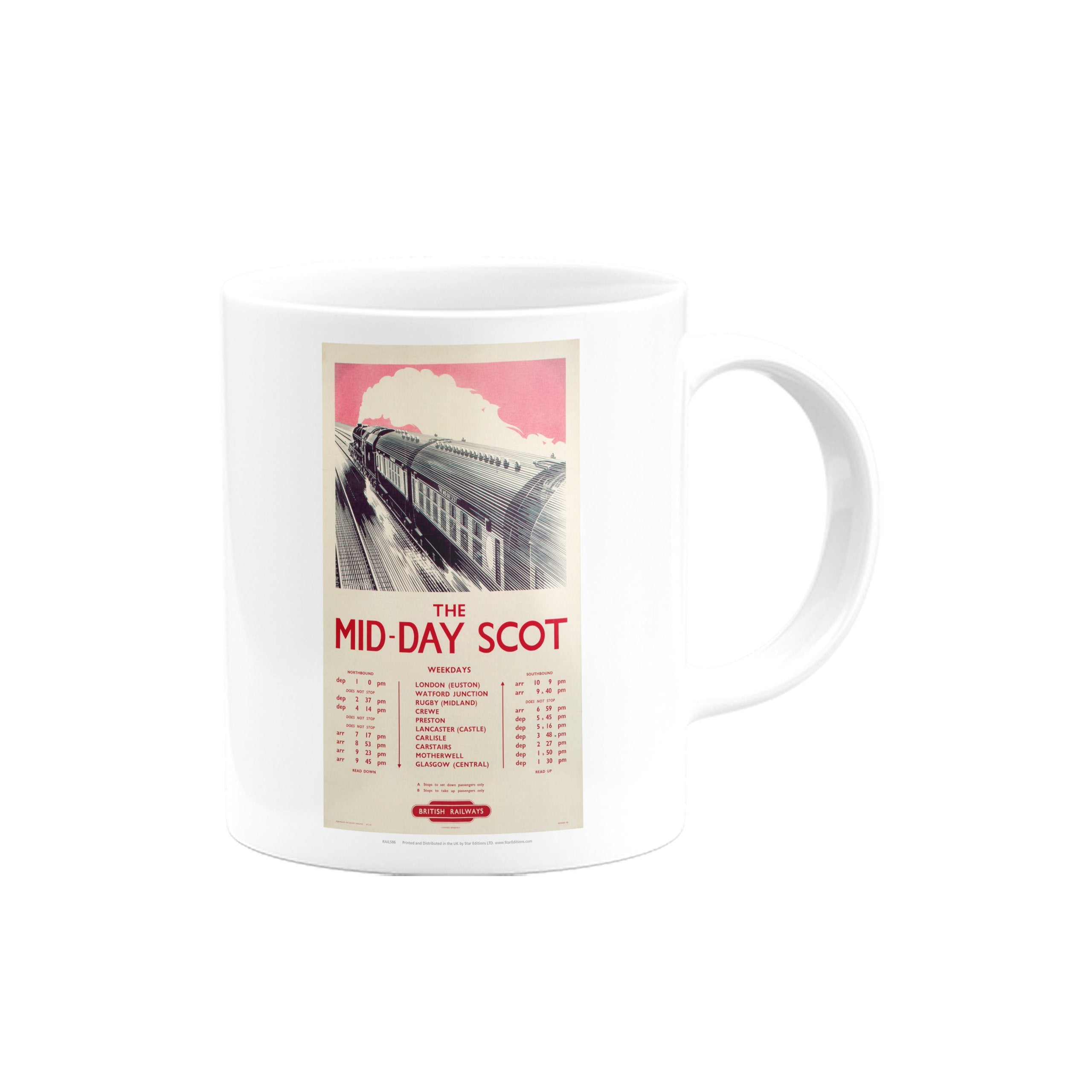 The Mid-Day Scot - British Railways Timetable Mug – Love Your Location