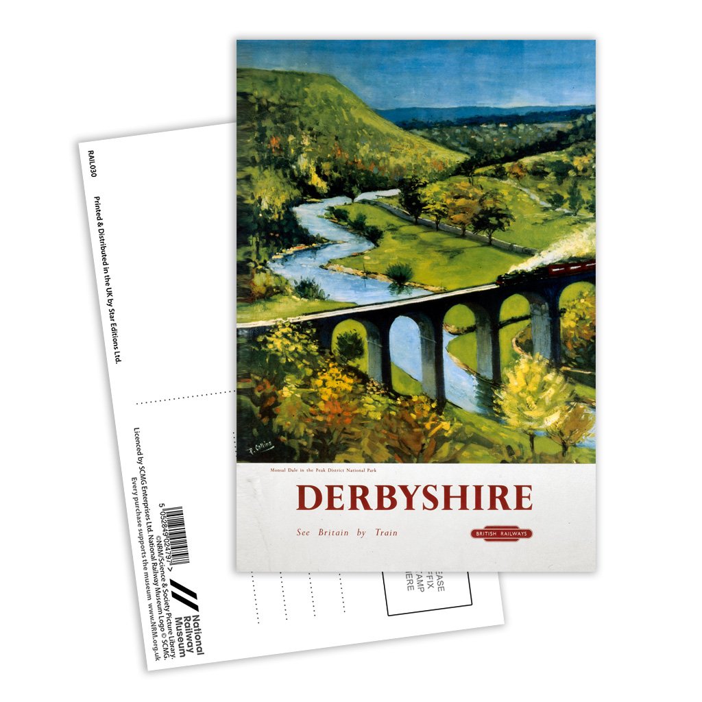 Derbyshire Viaduct - See britain by train Postcard Pack of 8 – Love ...