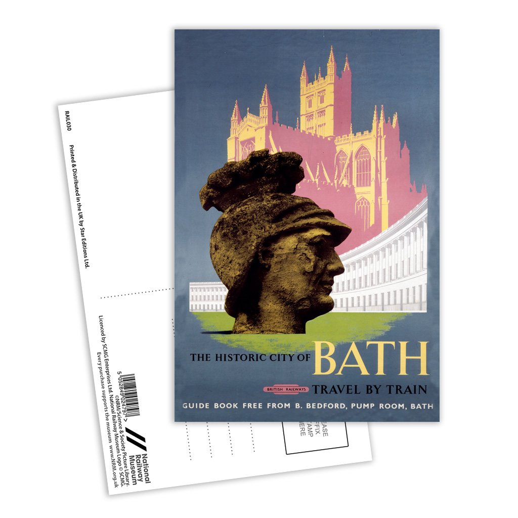 Historic City of Bath - Travel by train Postcard Pack of 8 – Love Your ...