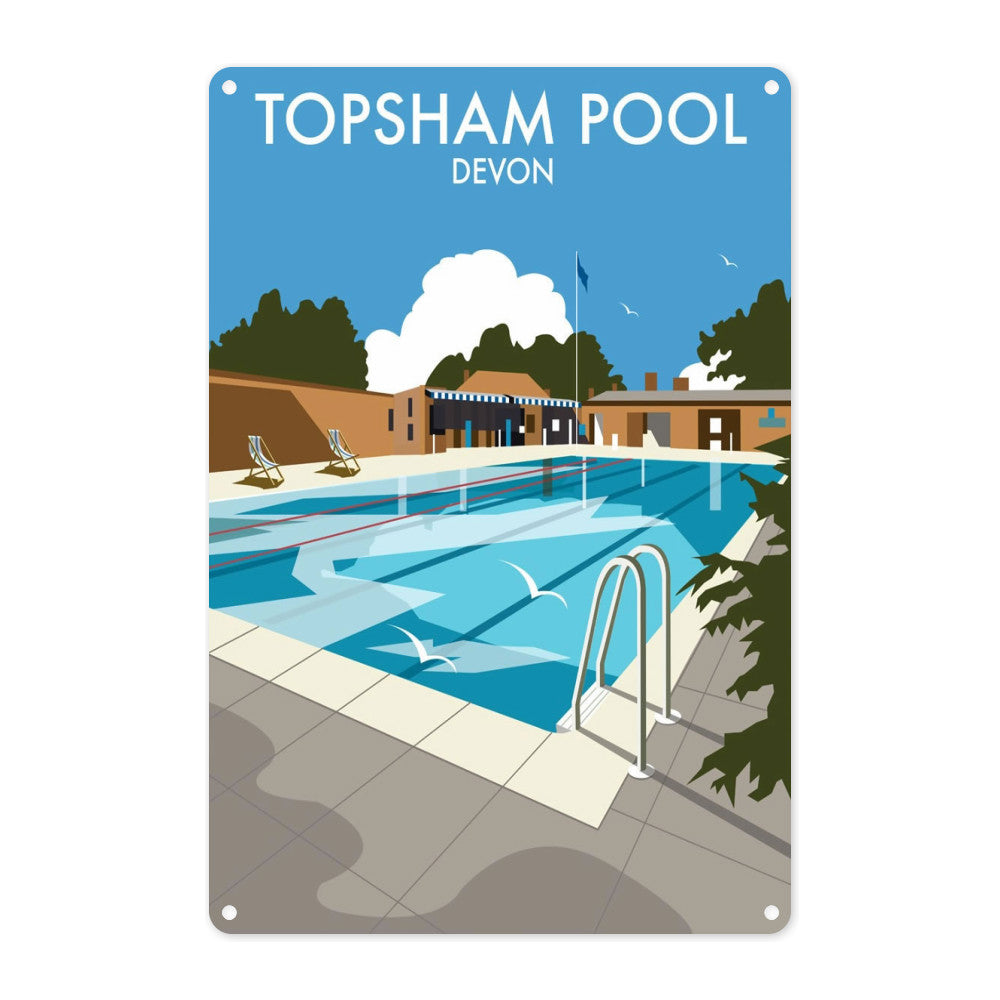 Topsham Pool, Devon - Metal Sign – Love Your Location