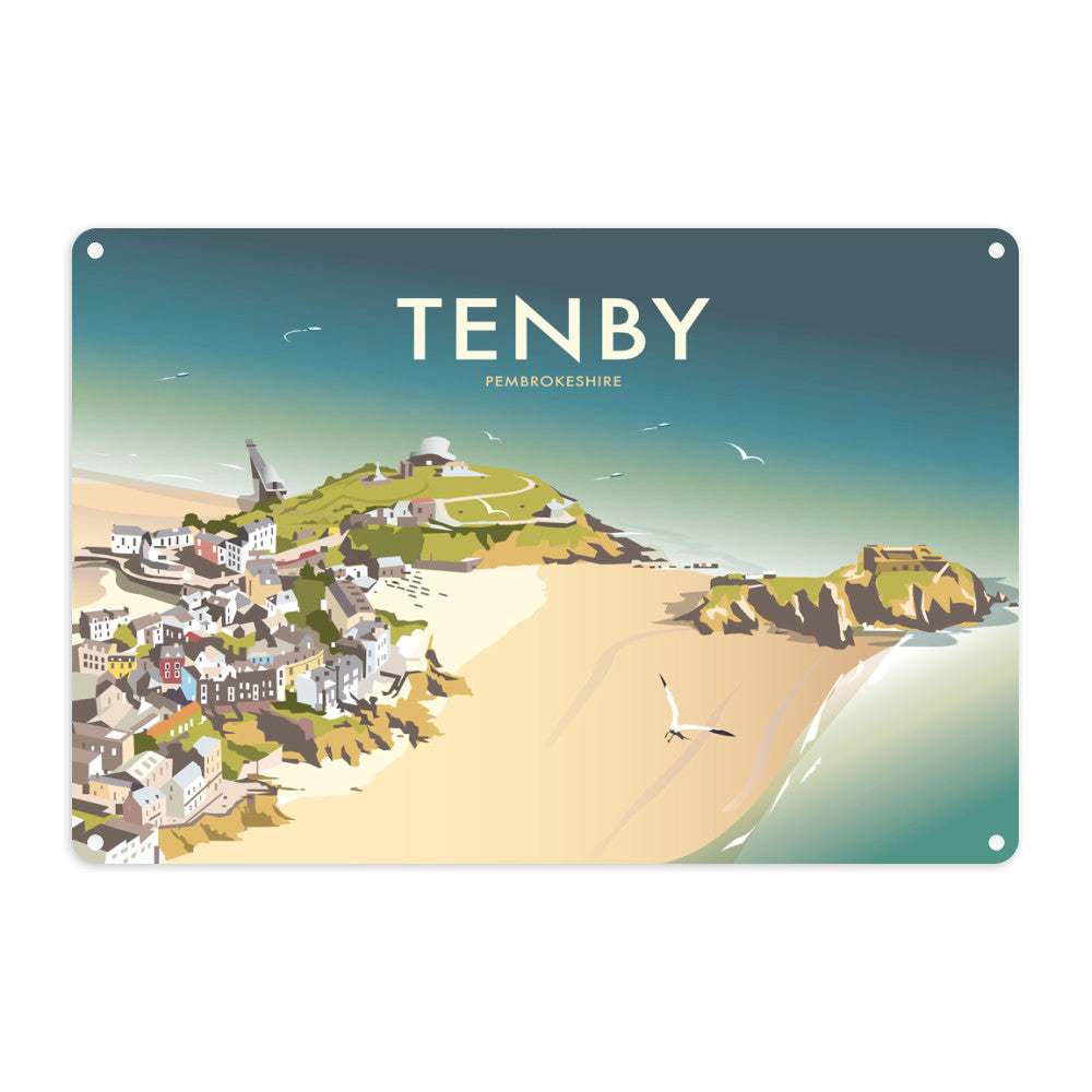 Tenby, South Wales - Metal Sign – Love Your Location